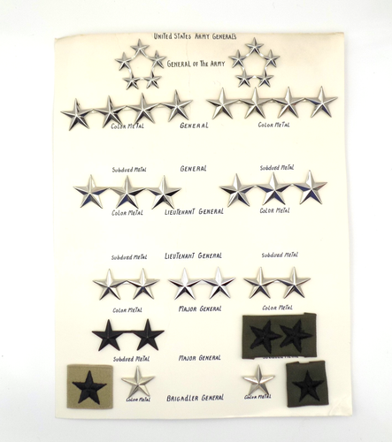 Vintage US Army General Stars Sets | eBay
