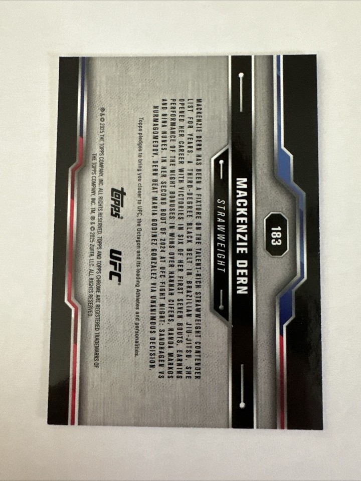 2025 Topps Chrome UFC - Mackenzie Dern #183 Negative Refractor | eBay