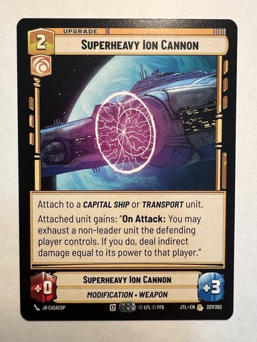 Star Wars Unlimited - Superheavy Ion Cannon 227 - Capital Ship Weapon ...