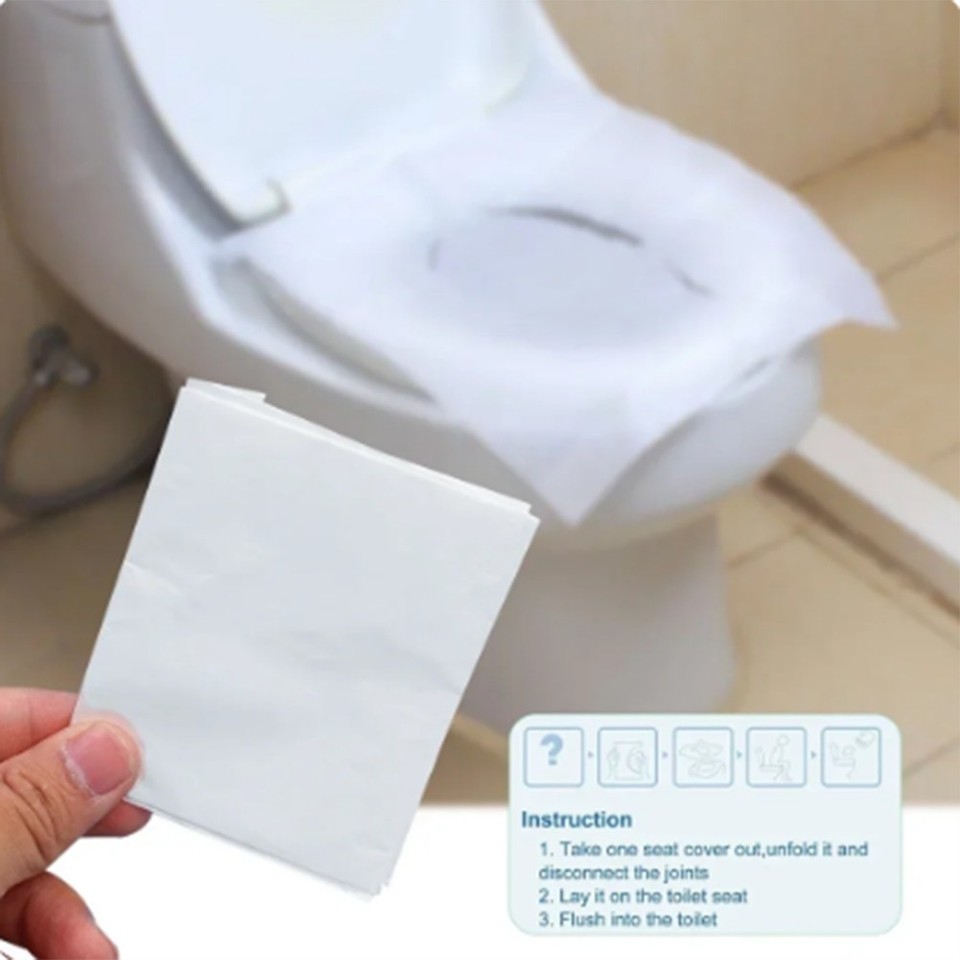 Disposable Toilet Cover Portable Closestool Mat Water-Soluble Safety ...