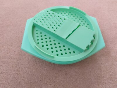Tupperware Cheese Salad Grater Slicer 2 Piece Green Plastic Bowl No Lid ...