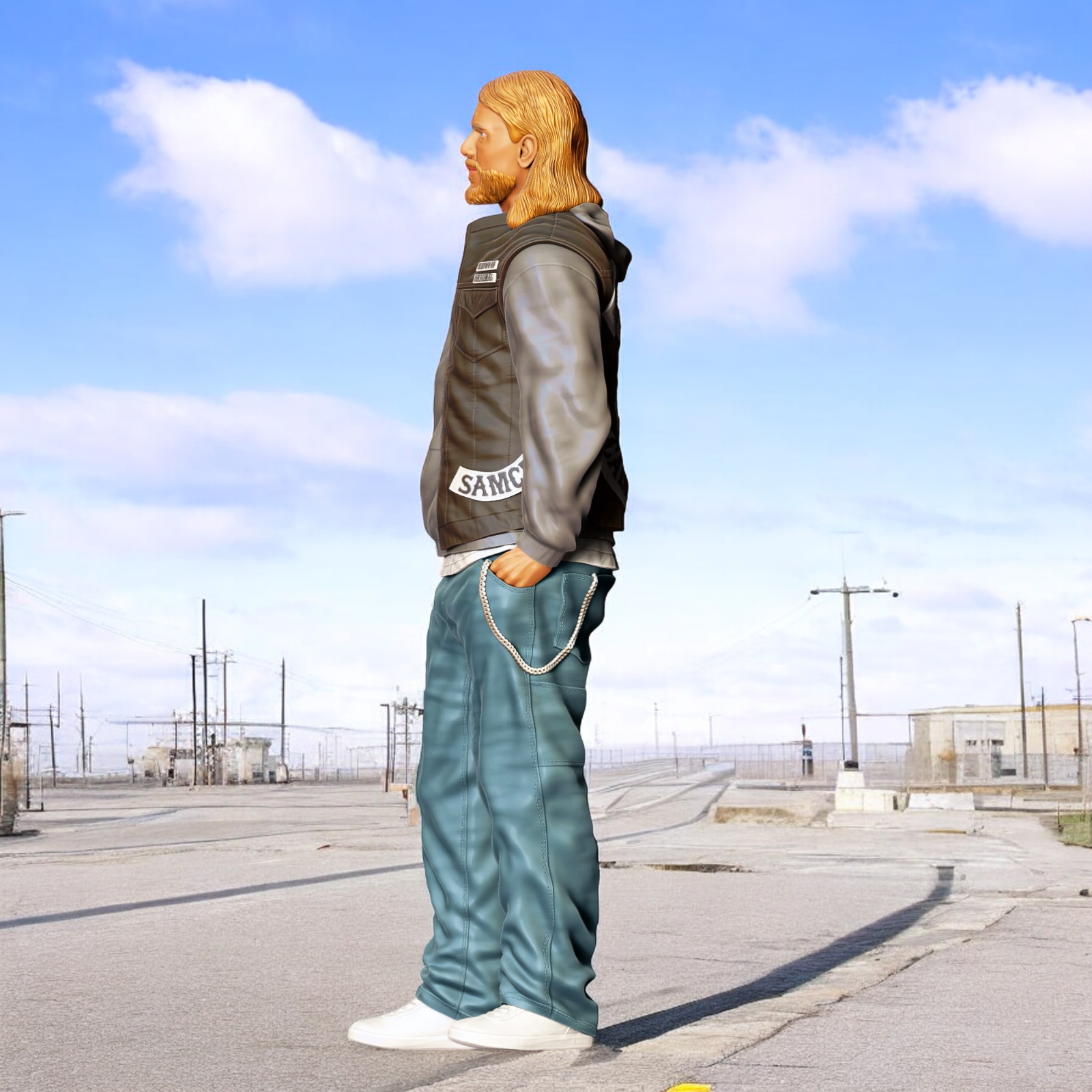 Sons of Anarchy Jax Resin 3d Printed Diorama Figure Unpainted Very ...