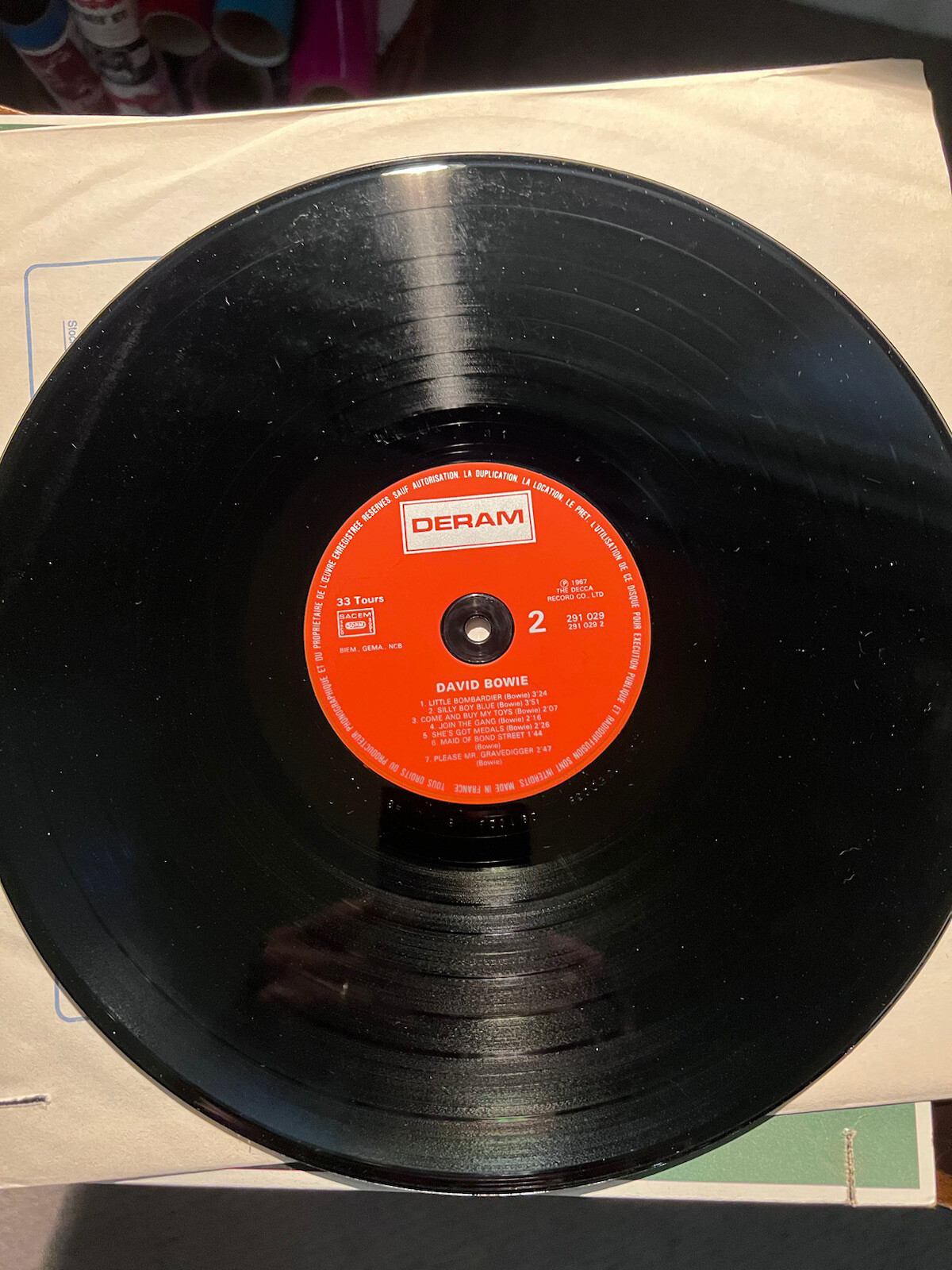 RARE David Bowie DOA 1 Deram LP Vinyl Record Album France Import 1967 ...