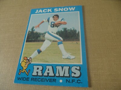 5A-212 1971 TOPPS FOOTBALL CARD #44 JACK SNOW RECEIVER RAMS | eBay