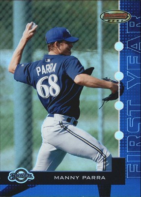 2005 (BREWERS) Bowman's Best Blue #83 Manny Parra FY /499 | eBay