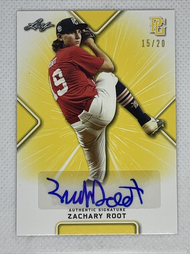 2021 LEAF PERFECT GAME YELLOW ZACHARY ROOT PAPER RC AUTO # 15/20 | eBay