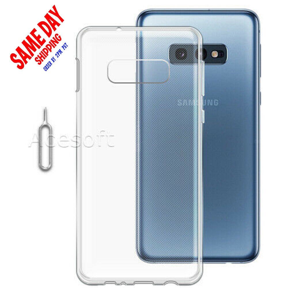 Premium Real Transparent Slim Soft Case+Pin for Samsung Galaxy S10e SM ...