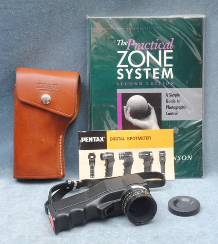 PENTAX DIGITAL SPOT METER W/LEATHER CASE, BATTERY, IB & ZONE BOOK USA ...