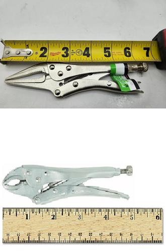 6" Needle Nose/5" inch curved Vice grips Mini Vice Grip Style Locking ...