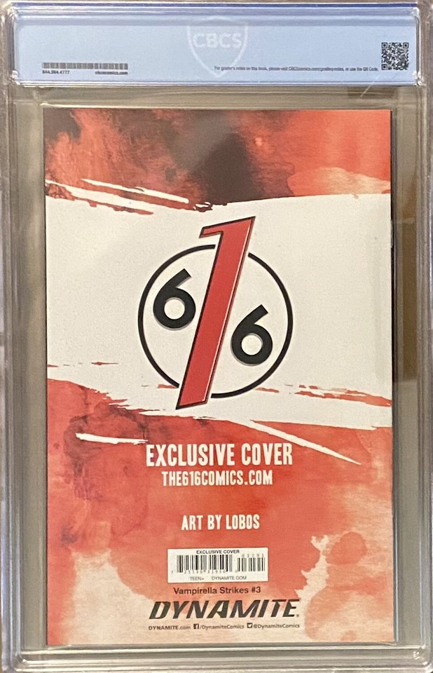 VAMPIRELLA STRIKES #3 LOBOS 616 SKELETON THRONE Virgin Variant CBCS 9.6 ...