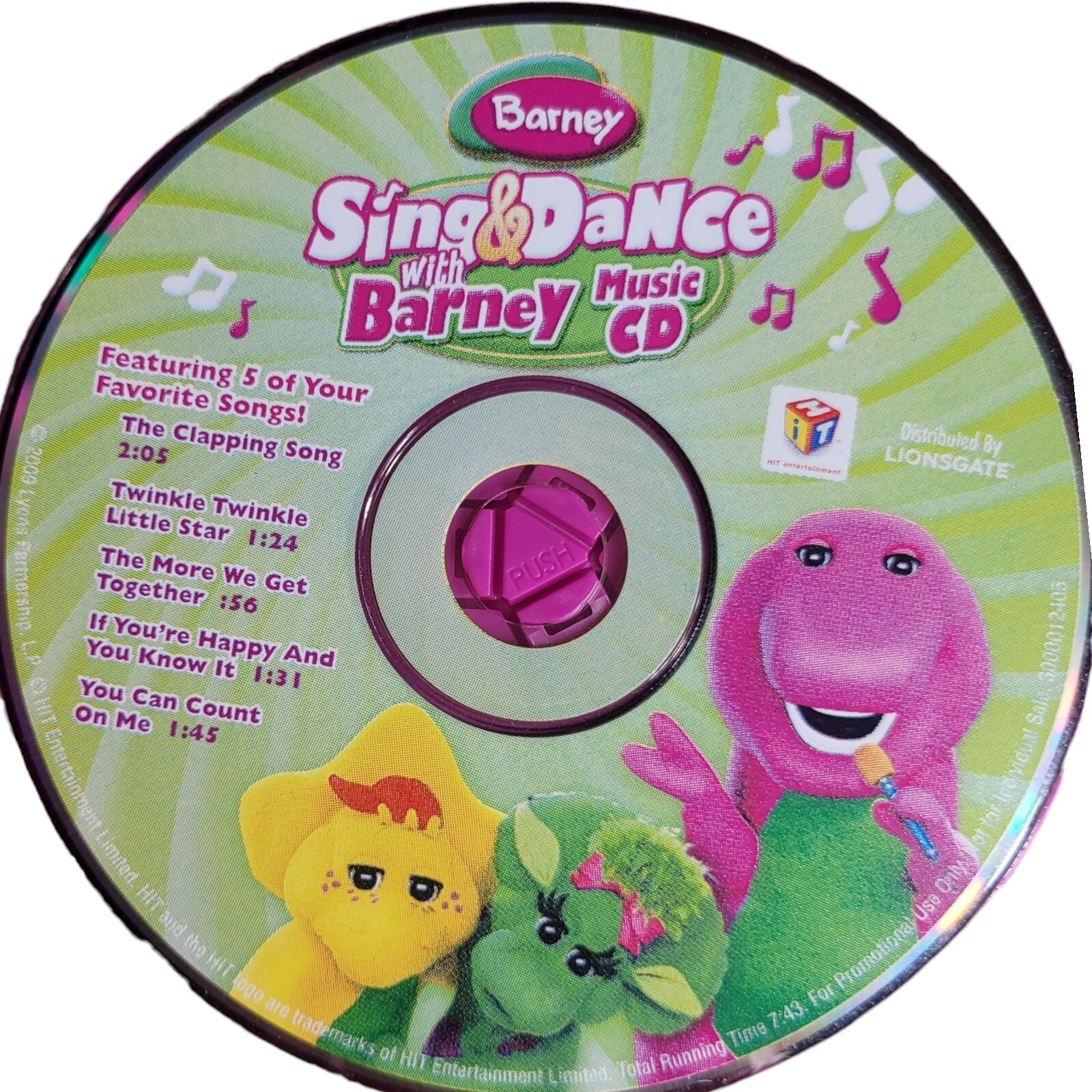 Sing & Dance with Barney and Friends MUSIC CD ONLY Vtg Sing Along ...