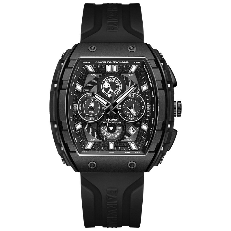 MARK FAIRWHALE Tonneau Calendar Multifunction Chronograph Luminous ...