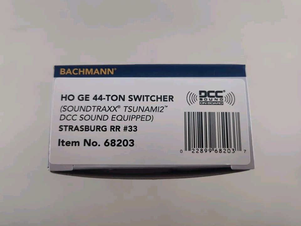 BACHMANN 68203 HO GE 44-Ton Switcher Strasburg RR #33 DCC Sound ...