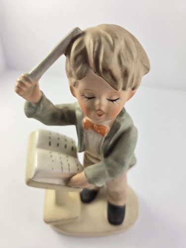 Vintage Collectors Choice hand painted Porcelain Music Conductor Boy ...