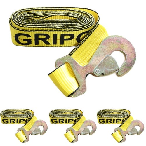 GRIPON 4x Wheel Lift Repo Crossover Strap 10ft Tow Truck Flatbed Hauler ...