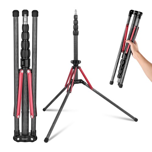 NEEWER 220cm Portable Travel Tripod Light Stand Carbon Fiber&180 ...