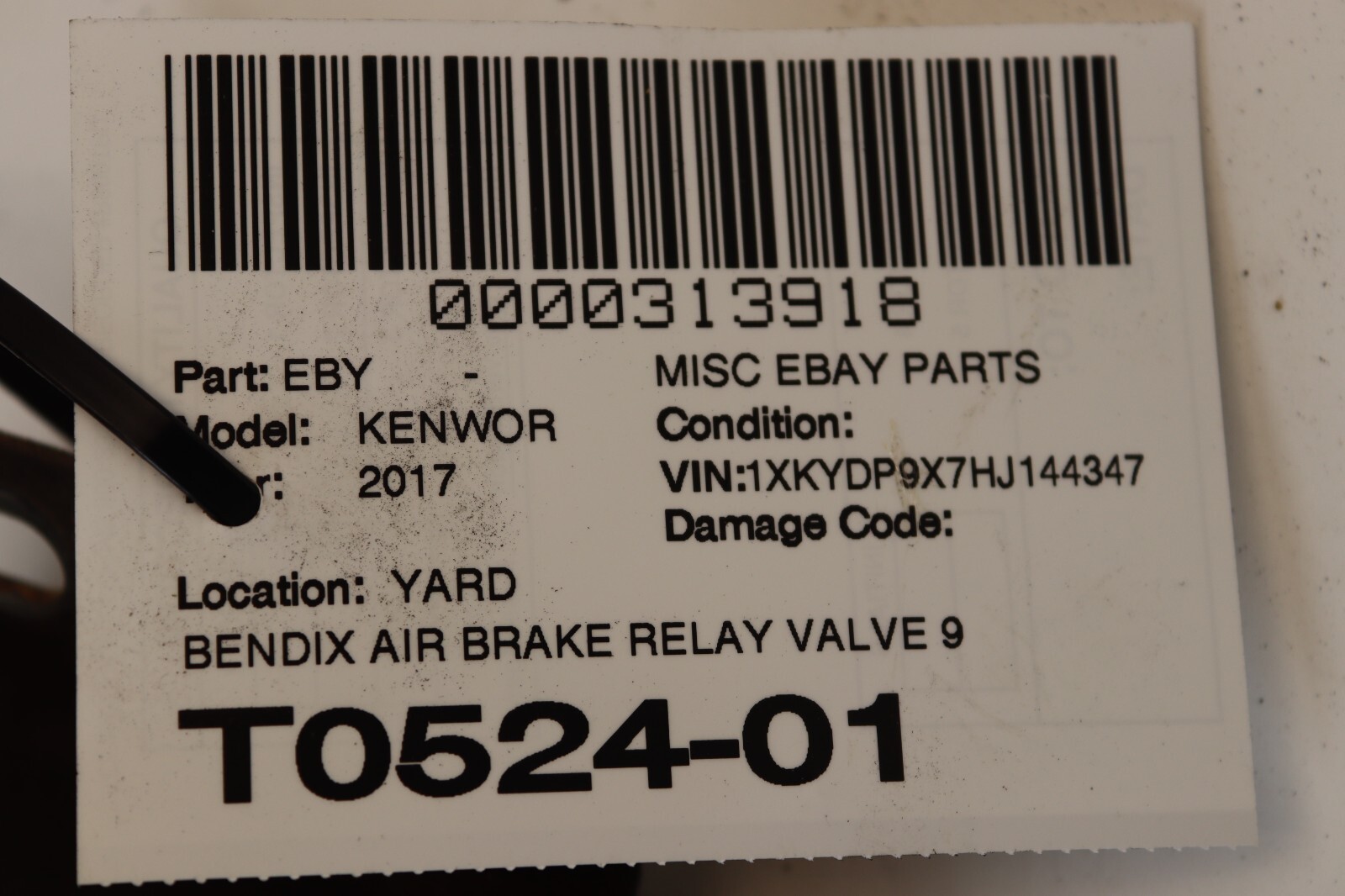 2013-2022 KENWORTH T680 PACCAR BENDIX AIR BRAKE RELAY VALVE T-294859-E ...