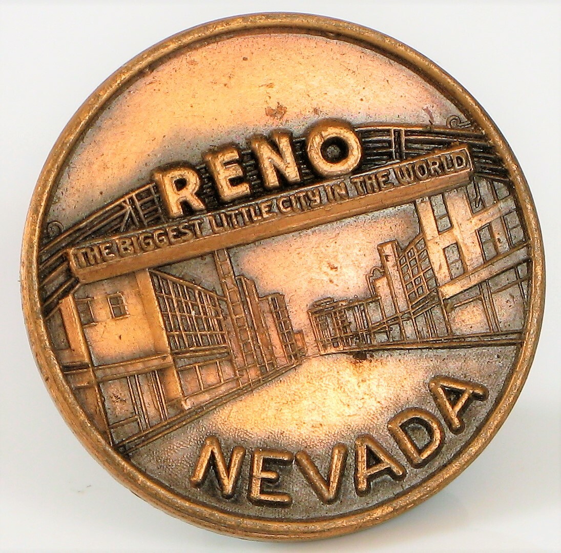 VTG DESIGNER BATES & KLINKE SOUVENIR TOKEN FOB RENO NEVADA COPPER ...