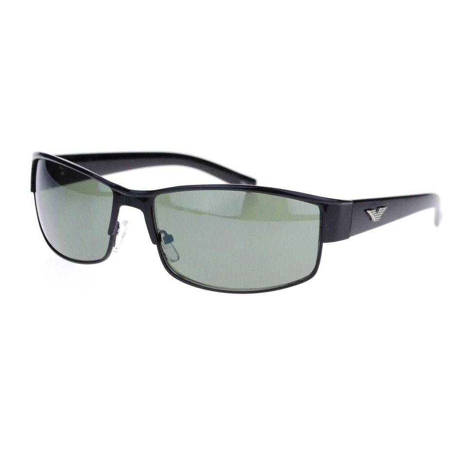 Mens Metal Designer Fashion Narrow Rectangular Luxury Secret Agent ...