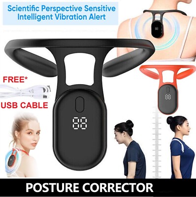 Smart Posture Corrector Training Device Neck Hump Vibrate Reminder Neck ...