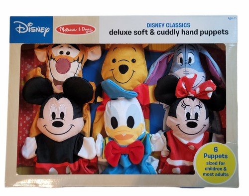 Melissa & Doug Disney Set of 6 Hand Puppets Mickey, Minnie, Winnie The ...