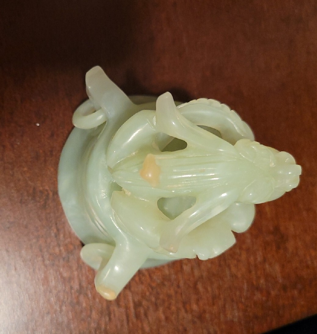 Oriental Large Hand Carved Light Green Jade Fu Dog Incense Burner | eBay