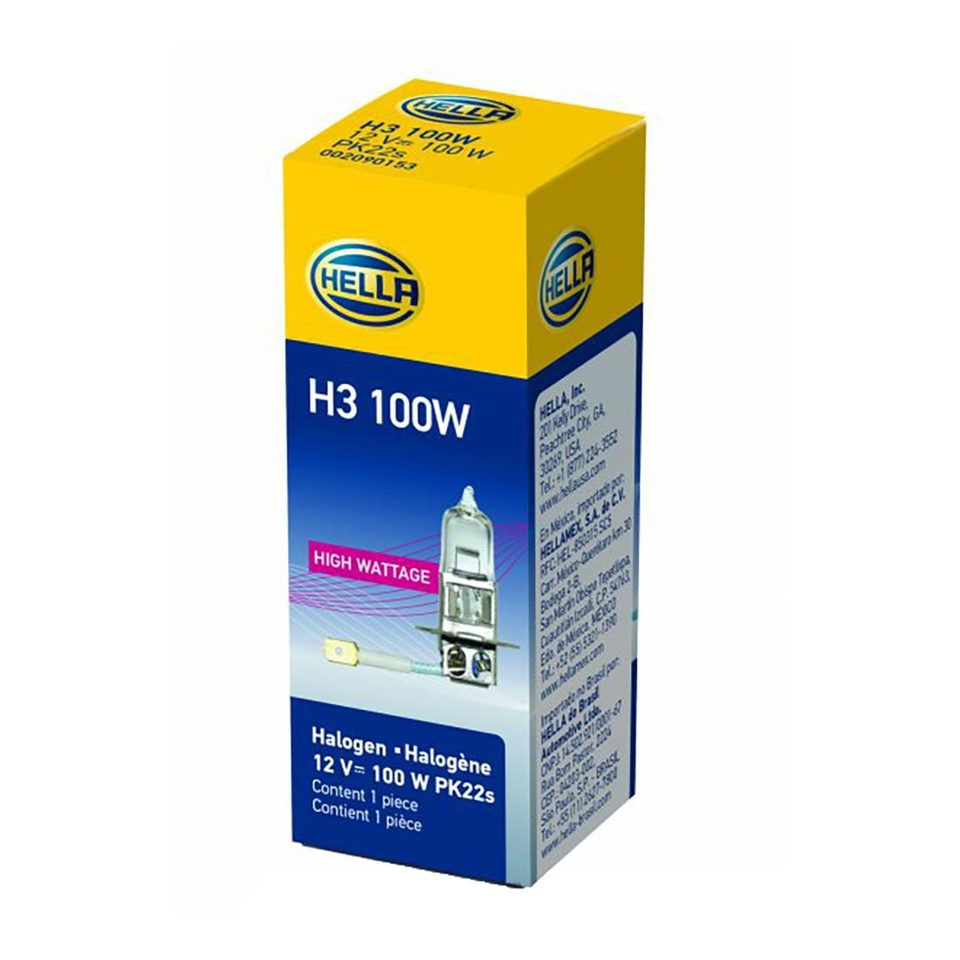 2PCS Hella H3 100W Driving/Fog Light Bulb H3 Halogen Yellow 100 Watt ...