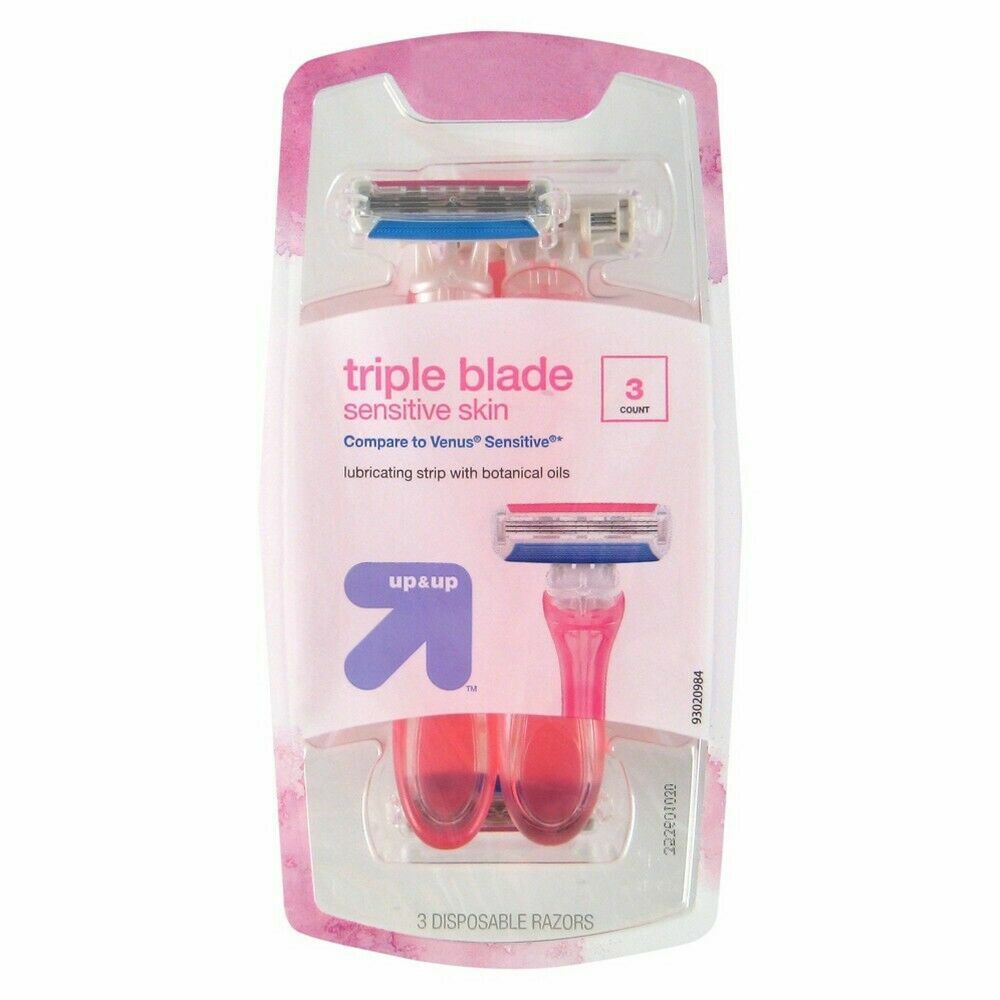 UP & UP Sensitive Skin Disposable Women's Triple Blade Razors 3 Pack ...