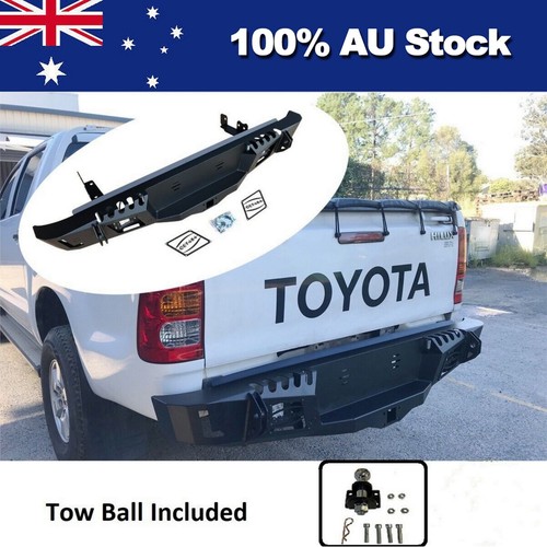 Rear Steel Bar Bumper Step Protection & Towball For Toyota Hilux N70 ...