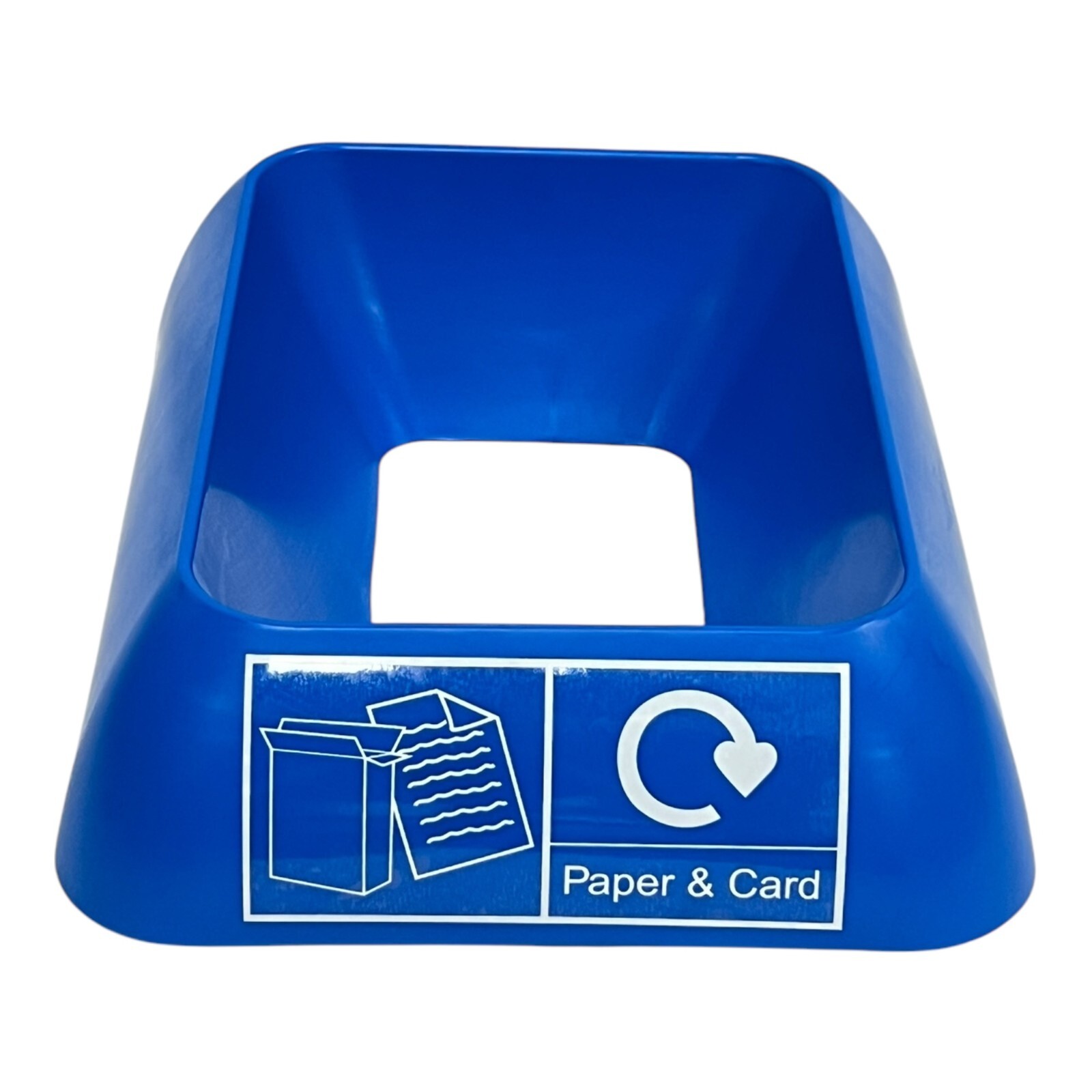 Plastic 50 L Recycling Blue Paper Lid Waste Rubbish Dustbin with Paper ...
