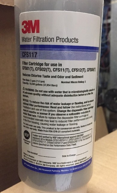 3M Cuno CFS117 9 3/4 Retrofit Carbon Water Filtration Cartridge for ...