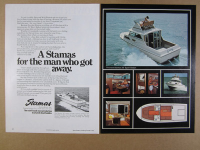 1976 Stamas 26 Sports Sedan Yacht Boat photos vintage print Ad | eBay