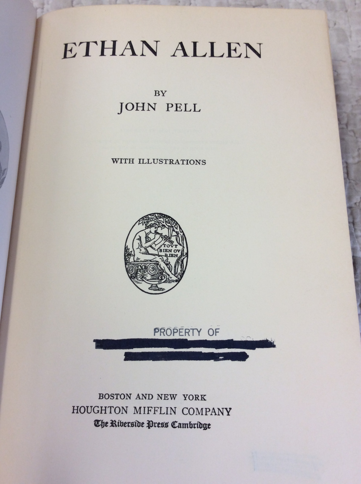 ETHAN ALLEN - John Pell, Biography, American Revolution, 1929 | eBay