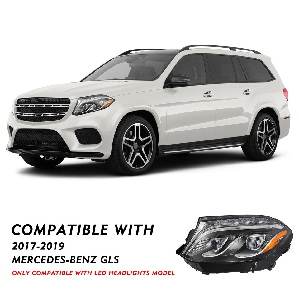 For 2017 2018 2019 Mercedes Benz GLS 350d 450 LED Headlights Assembly ...