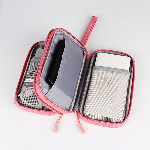 Usb Cable Case Double Layer Keep Tidy Power Bank Bag Digital Gadgets ...