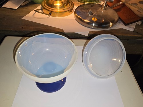 ANTIQUE FRY FOVAL ART GLASS COMPOTE WITH LID | eBay