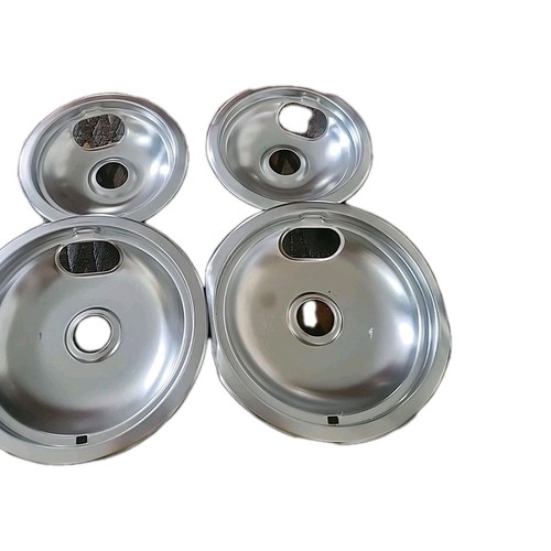 Chrome Drip Pans Electric Stove Range 4 Piece Set | eBay