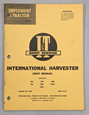 International Harvester I&T Implement & Tractor Shop Services Shop ...