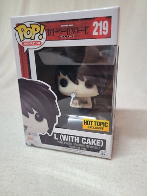Funko Pop! Vinyl: Death Note - L (w/ Cake) - Hot Topic (Exclusive) #219 ...