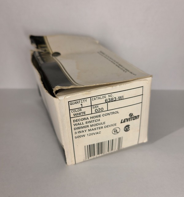 Leviton 6383-wi Decora Remote Switch Dimmer 3-way Master Device 500w ...