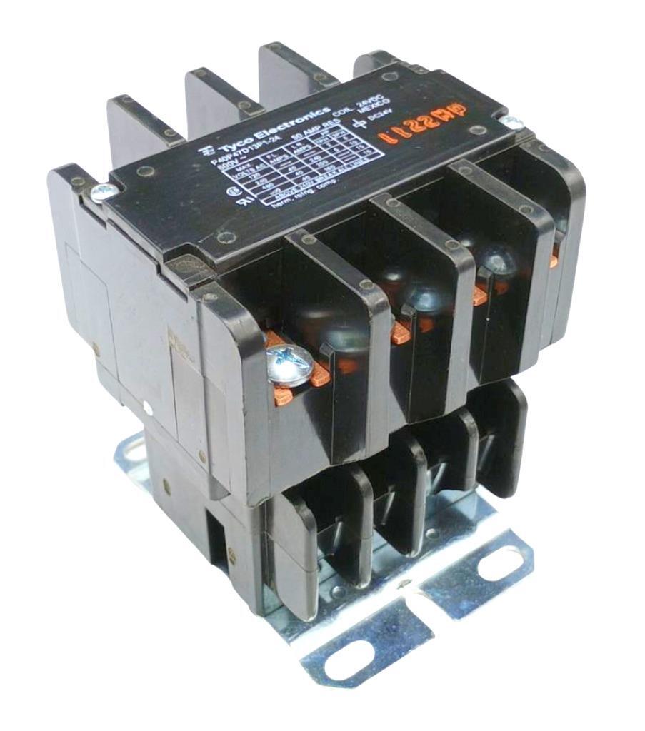 Tyco Electronics P40P47D13P1-24 Contactor 24VDC Coil 600V 50A 4-Pole | eBay