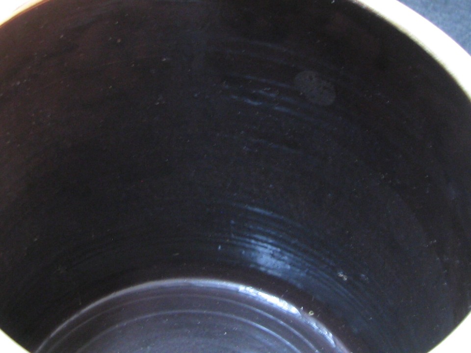 VINTAGE RED WING MINNESOTA STONEWARE 4GL SALT GLAZE CROCK W/DOWN LEAF ...