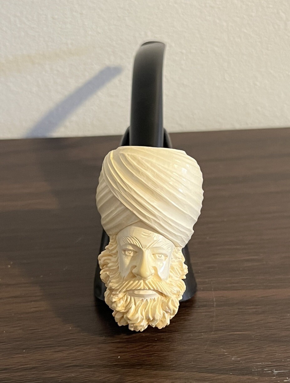 Never Been Used Meerschaum Sultan Head Pipe W/Original Box ...