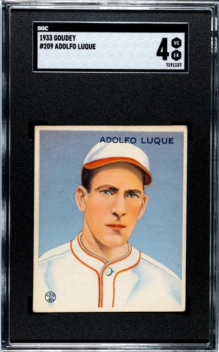 1933 Goudey #209 Adolfo 'Dolf' Luque SGC 4 | eBay