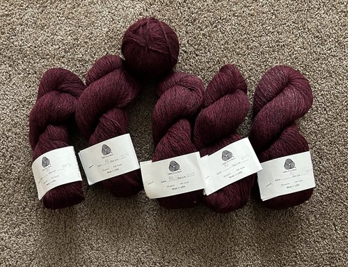Swa Laine 100% Wool Yarn Chainette Lot 5+ USA Burgundy Black New ...