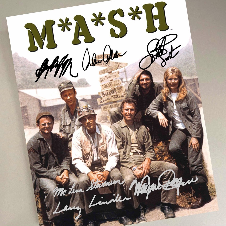 M*A*S*H* Classic Cast Photo - Multi-Signed Autograph REPRINT MASH TV ...