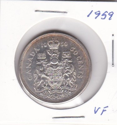 1959 Canada Silver Fifty Cents | eBay