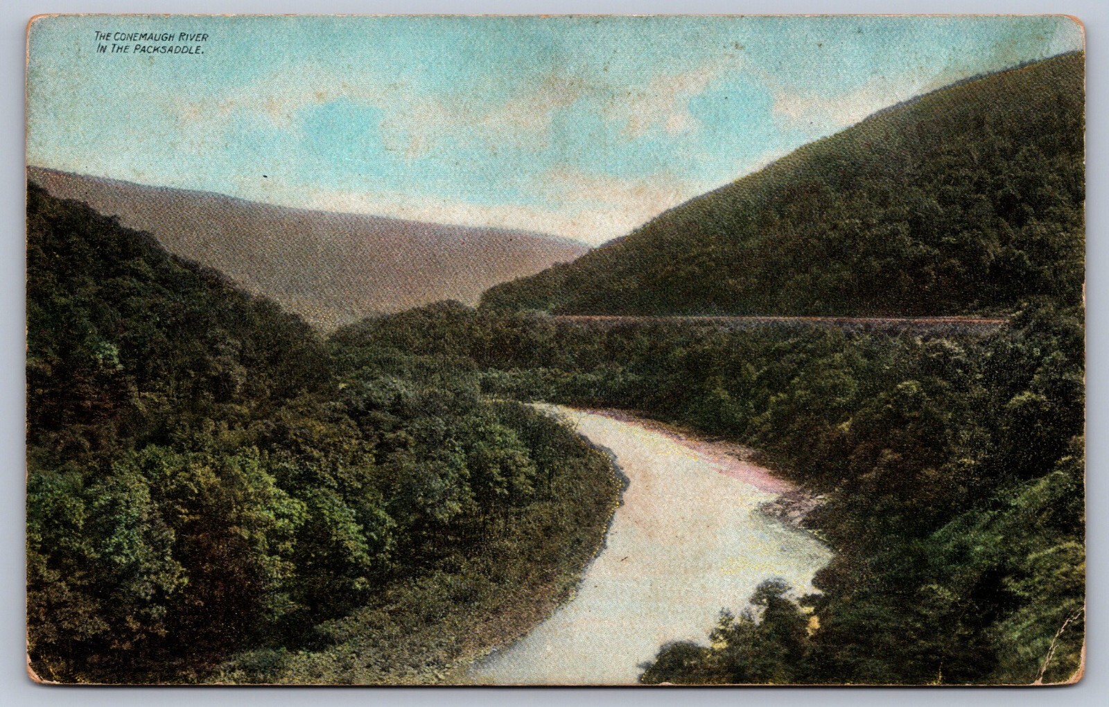 Postcard Johnstown PA Conemaugh River in the Packsaddle | eBay