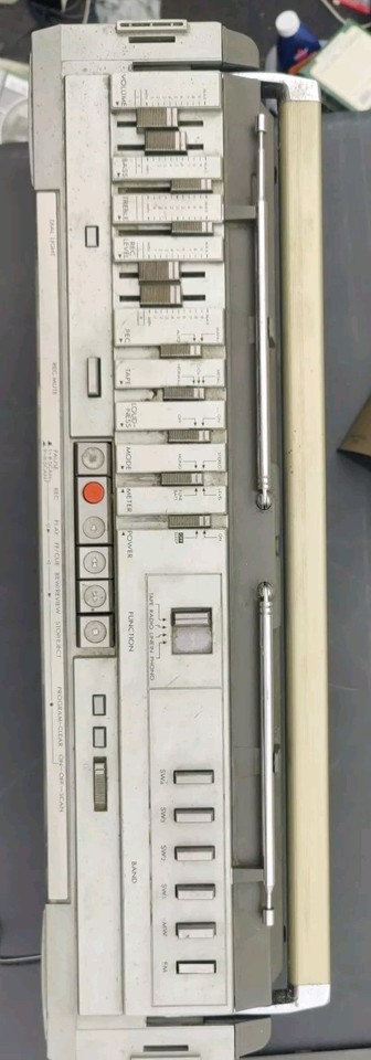 JVC RC-M70JW vintage 1980s stereo Cassette Radio Recorder For Parts Or ...