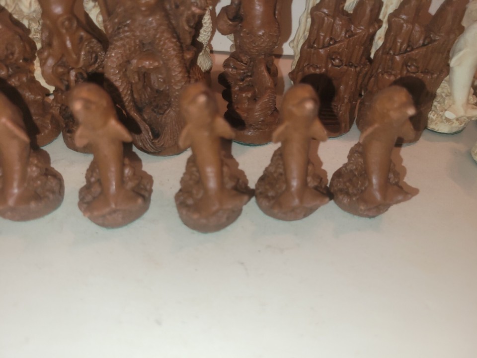 Rare Bob Maurus Sea Life Chess Set Neptune, Mermaid, Dolphins, Sea ...